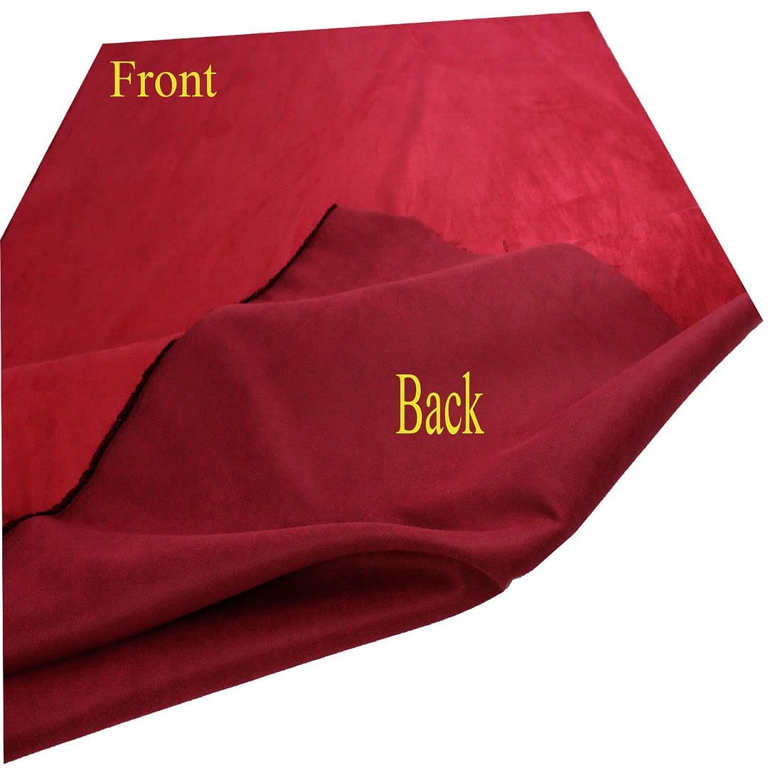 Mybecca Microsuede Fabric 58/60" Width Fabric by The Yard Color : Chinese Red (Cut Separately by 1 Yard for Prime Orders)