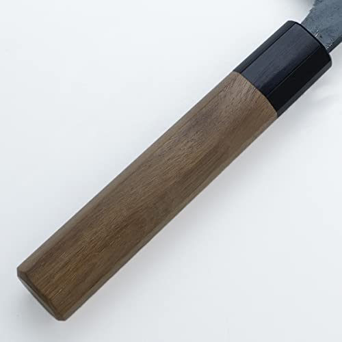 "HONMAMON" New Chef's Knife (Gyuto)210mm, Aogami Steel Kurouchi Double Bevel Japan, Walnut Handle