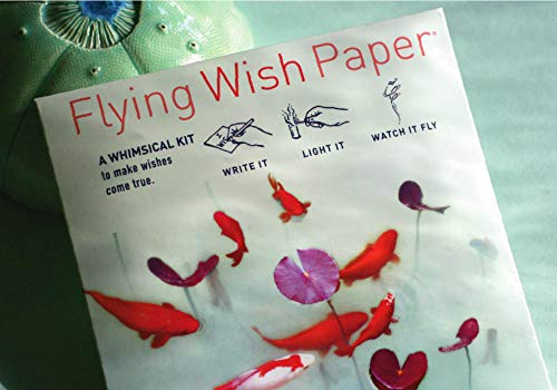 Flying Wish Paper - Write it, Light it, Watch it Fly - KOI Pond, A Symbol of Good Luck - 5" x 5" - Mini Kits