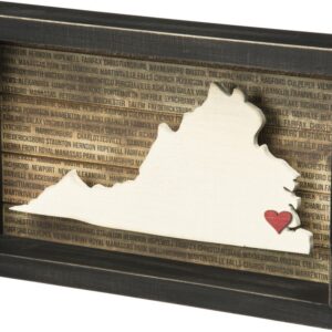 Primitives by Kathy 27809 Box Sign, 11" x 6.5", Virginia