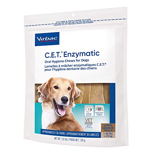 Virbac CET Enzymatic Oral Hygiene Chews for Dogs, beef, 1.13 pounds