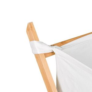 BirdRock Home X Bamboo Hamper - Made of Natural Bamboo - Includes Machine Washable Cotton Canvas Liner - Lightweight for Easy Transportation