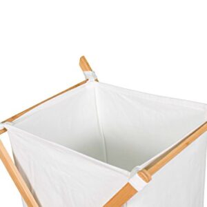 BirdRock Home X Bamboo Hamper - Made of Natural Bamboo - Includes Machine Washable Cotton Canvas Liner - Lightweight for Easy Transportation