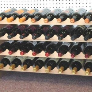 sfDisplay.com,LLC. Modular Wine Rack Beechwood 32-96 Bottle Capacity 8 Bottles Across up to 12 Rows Newest Improved Model (32 Bottles - 4 Rows)