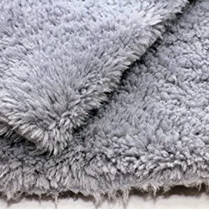 Korean Plush Premium Edgeless Microfiber Detailing Towels (16"x16") 4-Pack (Gray)