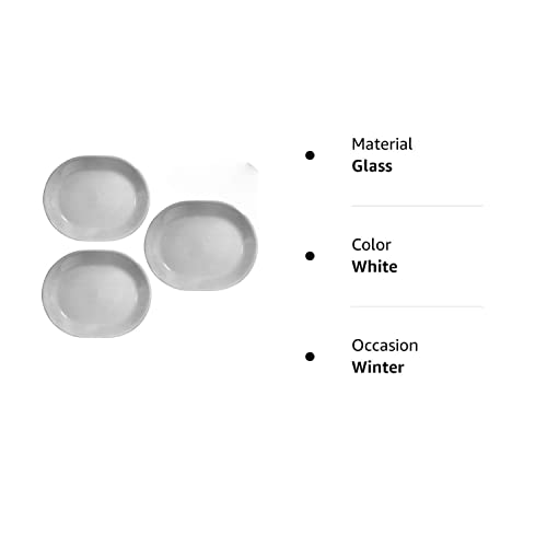 Corelle Livingware 12-1/4-inch Serving Platter, Winter Frost White-3-pack