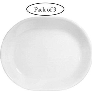 Corelle Livingware 12-1/4-inch Serving Platter, Winter Frost White-3-pack