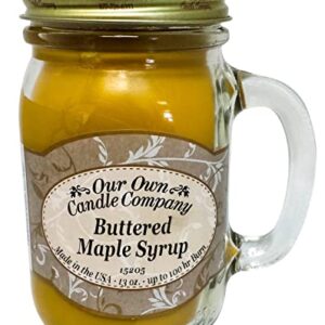 Our Own Candle Company Buttered Maple Syrup Scented 13 Ounce Mason Jar Candle