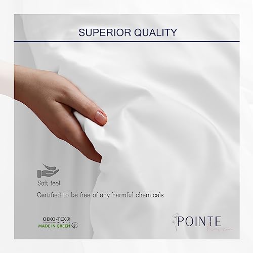 Pointehaven 100% Cotton Percale Sheets Twin Size - Printed Bed Sheet & Pillowcase Sets - Soft Cotton 3 Piece Bed Sheets Set - Fits Mattress 18 inches Deep Pocket - Color (Cedar, Twin)