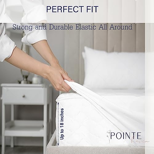 Pointehaven 100% Cotton Percale Sheets Twin Size - Printed Bed Sheet & Pillowcase Sets - Soft Cotton 3 Piece Bed Sheets Set - Fits Mattress 18 inches Deep Pocket - Color (Cedar, Twin)