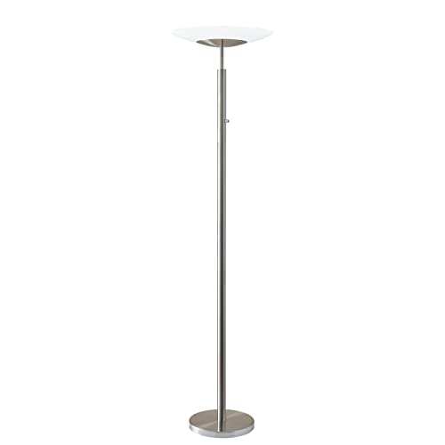 Adesso 5127-22 Stellar LED Torchiere, 72 in., 24W LED, Brushed Steel Finish, 1 Floor Lamp