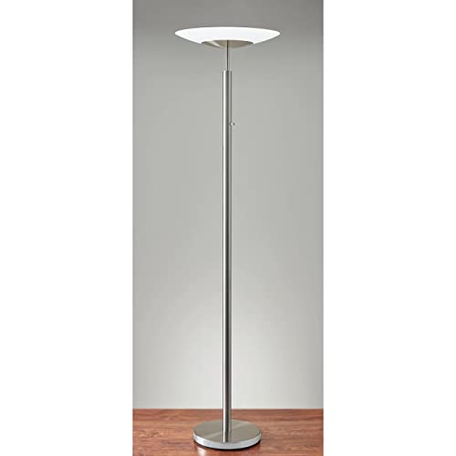 Adesso 5127-22 Stellar LED Torchiere, 72 in., 24W LED, Brushed Steel Finish, 1 Floor Lamp