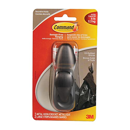 Command Strips FC13-ORB Large Oil Rubbed Bronze Hook