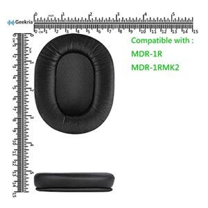 Geekria QuickFit Replacement Ear Pads for Sony MDR-1R, MDR-1RMK2 Headphones Earpads, Headset Ear Cushion Repair Parts (Black)