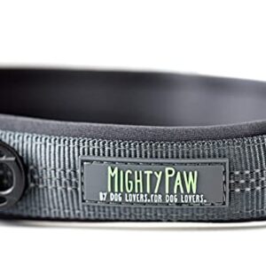 Mighty Paw Neoprene Padded Dog Collar, Reflective Running Dog Collar, Premium Quality Sports Collar, Extra Comfort for Active Dogs