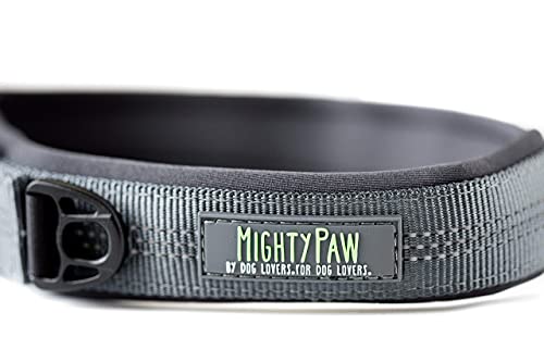 Mighty Paw Neoprene Padded Dog Collar, Reflective Running Dog Collar, Premium Quality Sports Collar, Extra Comfort for Active Dogs