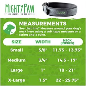 Mighty Paw Neoprene Padded Dog Collar, Reflective Running Dog Collar, Premium Quality Sports Collar, Extra Comfort for Active Dogs