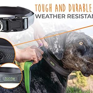 Mighty Paw Neoprene Padded Dog Collar, Reflective Running Dog Collar, Premium Quality Sports Collar, Extra Comfort for Active Dogs