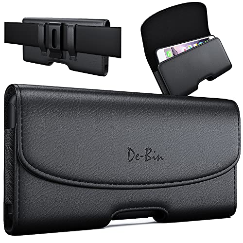 DeBin Cell Phone Holster for iPhone SE, iPhone 8, 7, 6s Belt Case with Belt Clip Carrying Pouch Holder Cover (Fits Apple iPhone SE, 8 with Protective Case on)