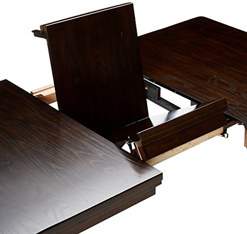 Signature Design by Ashley Haddigan Traditional Rectangular Dining Extension Table, Seats up to 8, Dark Brown