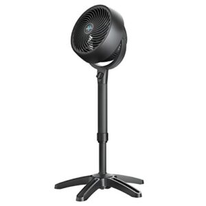 vornado 683 medium pedestal whole room air circulator fan, 3 speed control, adjustable standing height, 32 to 38 inches, black