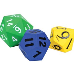 LEARNING ADVANTAGE - Jumbo Polyhedra Die - 10 Sides - Large, Foam Dice for Games - Teach Numbers, Probability, Addition and Subtraction