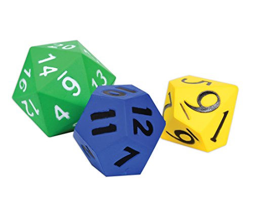 LEARNING ADVANTAGE - Jumbo Polyhedra Die - 10 Sides - Large, Foam Dice for Games - Teach Numbers, Probability, Addition and Subtraction