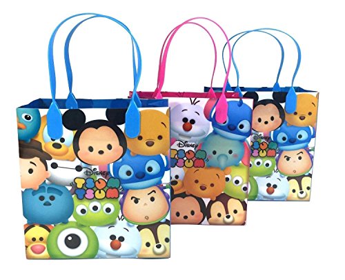 Disney Tsum Tsum Small Reusable Party Favors Goodie Gift Bags ( 12 Bags)