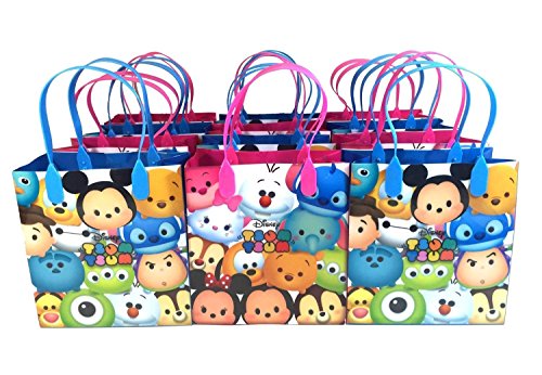 Disney Tsum Tsum Small Reusable Party Favors Goodie Gift Bags ( 12 Bags)