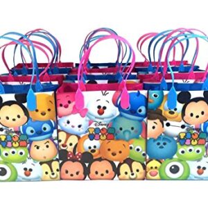 Disney Tsum Tsum Small Reusable Party Favors Goodie Gift Bags ( 12 Bags)