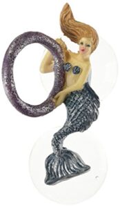 zoo med betta bling mermaid with hoop black 2 x 1 x 1 inches