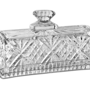 James Scott Glass Butter Dish With Lid, holds a standard stick of butter