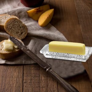 James Scott Glass Butter Dish With Lid, holds a standard stick of butter