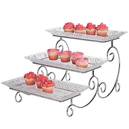 James Scott Crystal 3 Tier Rectangle Server