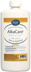 alkacare natural clear mouthwash and gargle, 16oz.