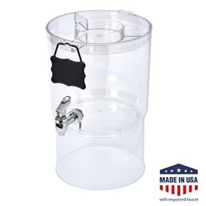 Buddeez Stand 2 Gallon Tritan Clear Large Plastic iced beverage dispensers, 1 Count