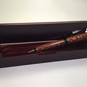 Bendecidos Pens Handmade-Leopard Wood Pen-Titanium Metal, Black