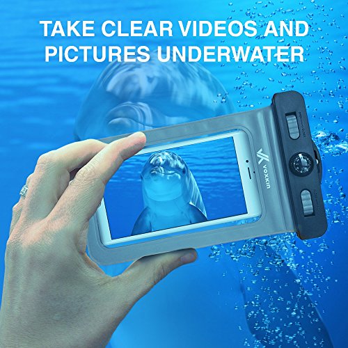 Voxkin ★ Premium Quality Universal Waterproof Case Including Armband ✚ Compass ✚ Lanyard - Best Water Proof, Dustproof Bag for iPhone 12 Pro Max, 12 Mini, S21 Ultra, S20, OnePlus 8, Pixel 5