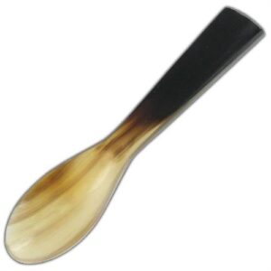 buffalo horn naturally carved medieval spoon 5"