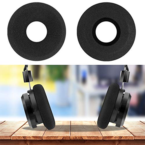 Geekria Comfort Foam Replacement Ear Pads for GRADO PS1000, GS1000, SR80e, SR80i, SR125i, SR225i, SR60, SR80, SR125 GW100x Headphones Earpads, Headset Ear Cushion Repair Parts (Black)