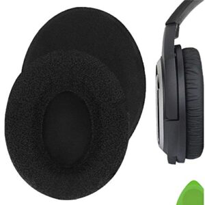 geekria comfort velour replacement ear pads for sennheiser hd418, hd419, hd428, hd429, hd439, hd438, hd448, hd449 headphones ear cushions, headset earpads, ear cups cover repair parts (black)