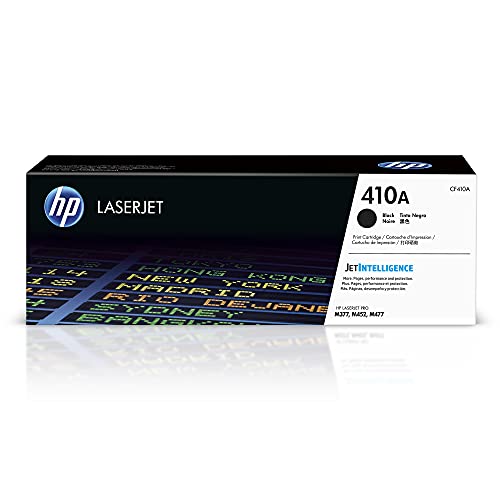 HP 410A Black Toner Cartridge | Works with HP Color LaserJet Pro M452 Series, HP Color LaserJet Pro MFP M377, M477 Series | CF410A