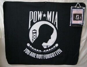 u.s. military pow mia powmia 50x60 polar fleece blanket throw