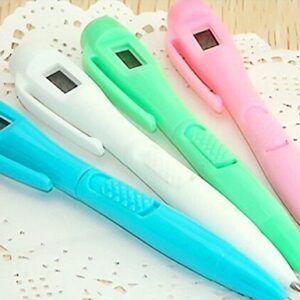 Set of 6 Cute Electronic Clock Ball Point Pen Gifts Prizes for Kids Civil Servants School Office