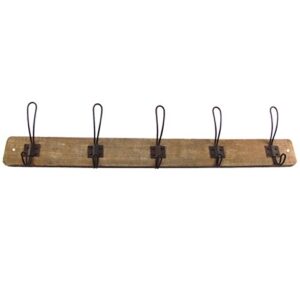 tg,llc treasure gurus antique style wooden wall mount coat rack hat or key hook primitive farmhouse decor