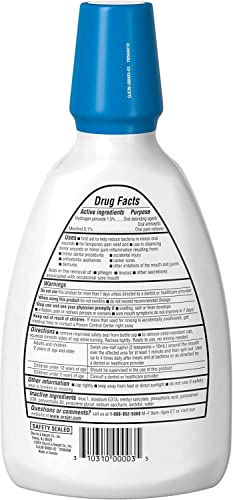 Orajel Alcohol-Free Antiseptic Mouth Sore Rinse, Fresh Mint, 16 Fl Oz (Pack of 2)