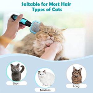 Slicker Brush, PETPAWJOY Dog Brush Gently Cleaning Pin Brush for Shedding Dog Hair Brush for Small Dogs (Small-Blue)