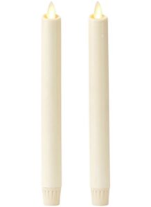 1 in. w x 8 in h classic wax dip taper 2 pc. ivory no scent