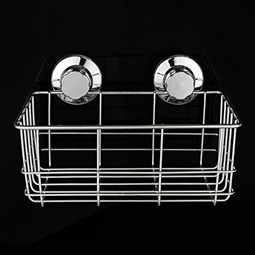 iPEGTOP Suction Cup Deep Shower Caddy Bath Wall Shelf for Large Shampoo Shower Gel Holder Bathroom Storage - Rustproof Stainless Steel