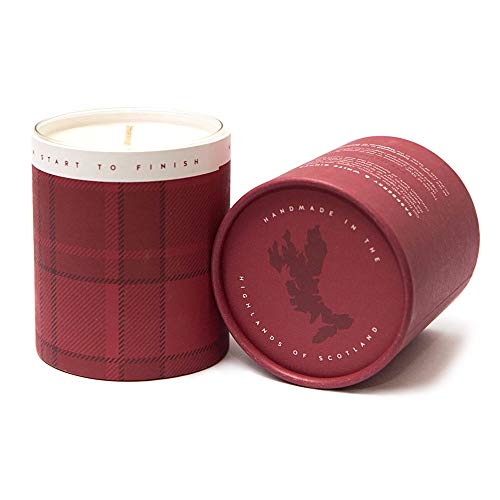 Isle of Skye Candle Company Raspberry and White Ginger Scottish Range Boxed Candle, White by Isle of Skye Candle Company